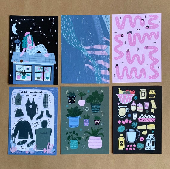 Snail Mail Postcard Pack Wellbeing Postcards - Etsy UK