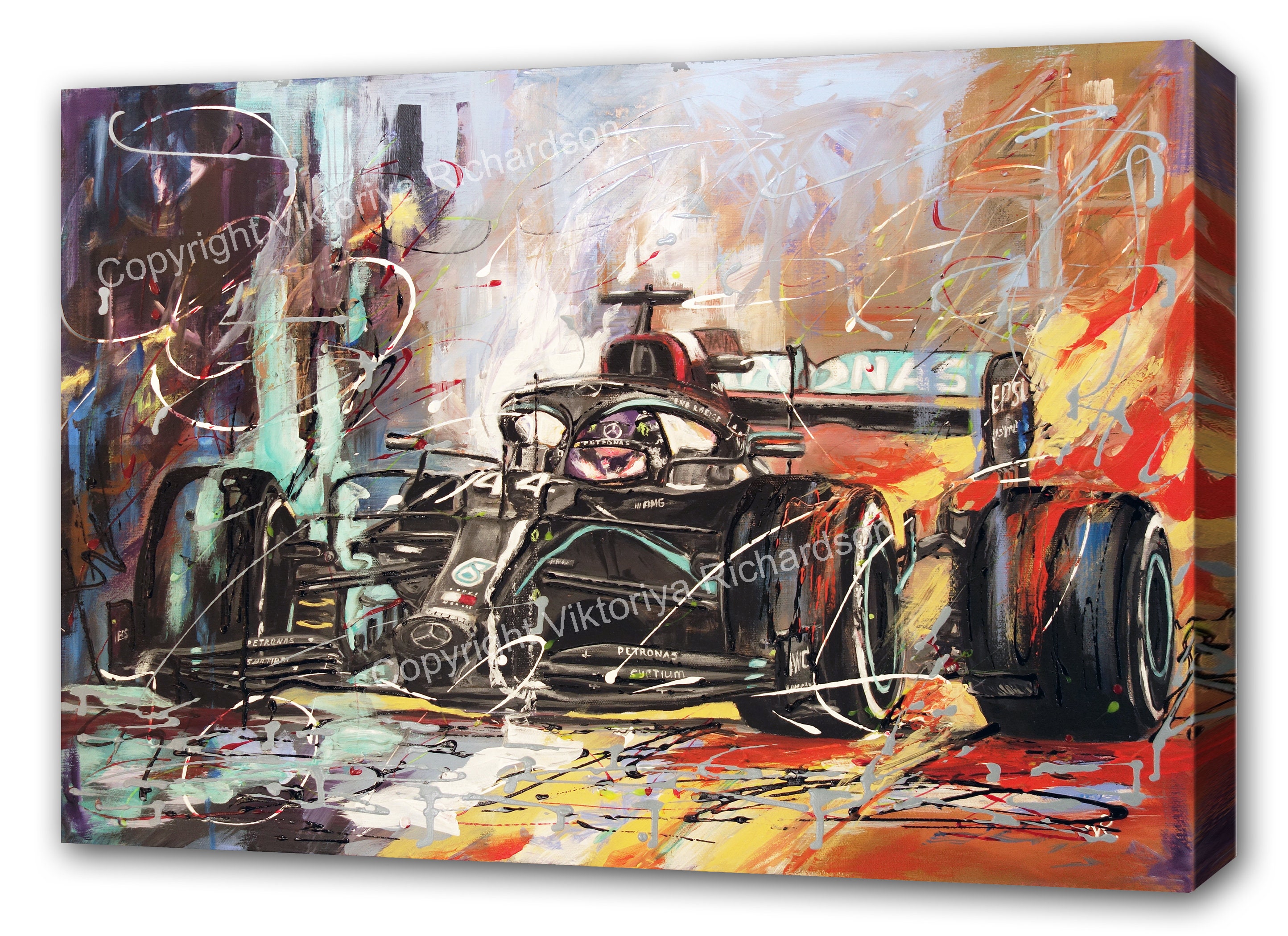 Lewis Hamilton BLM Giclee Print on Canvas Art for Home | Etsy UK