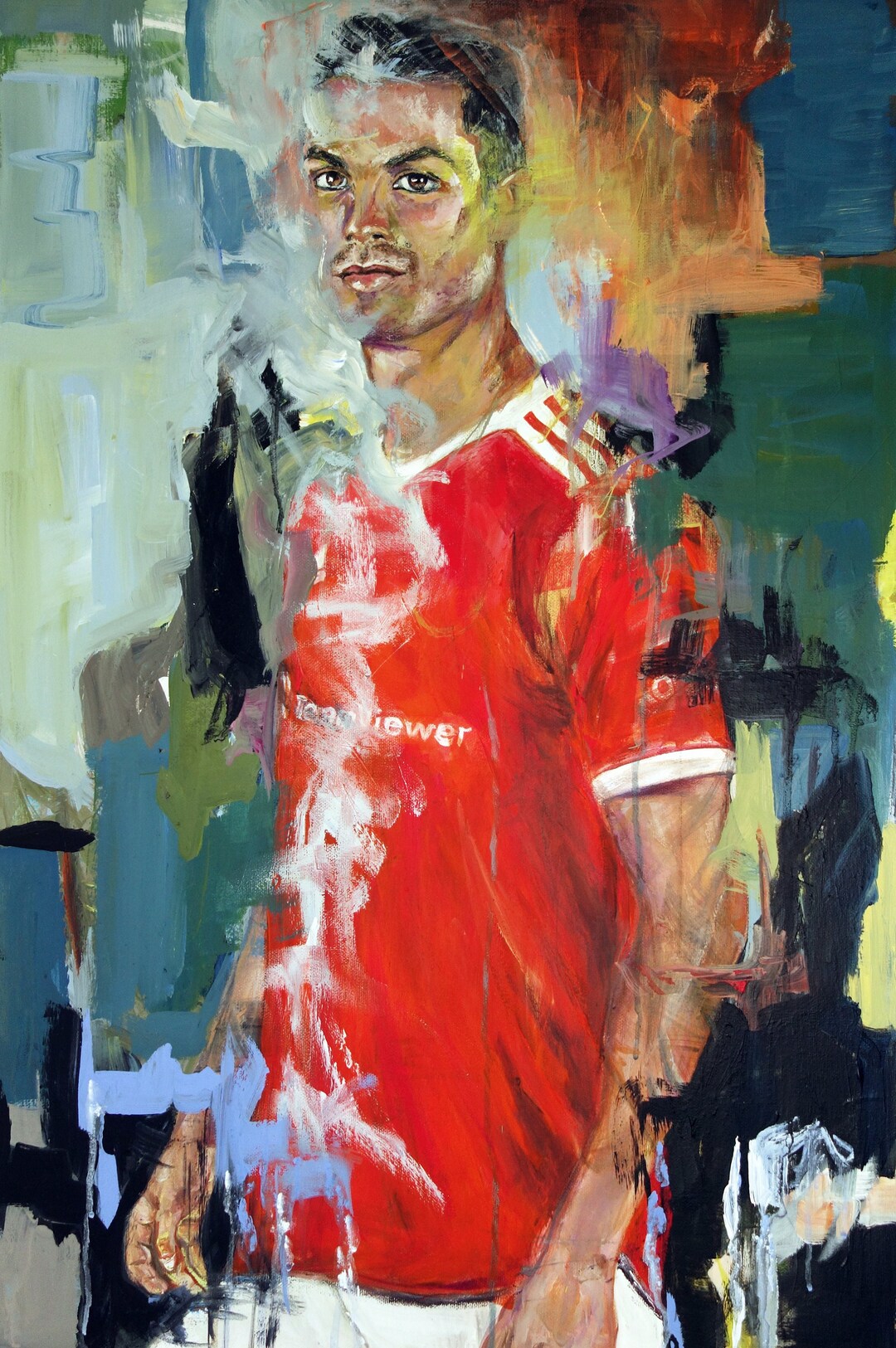 Cristiano Ronaldo Original, Acrylic Painting on Canvas, Street Art ...