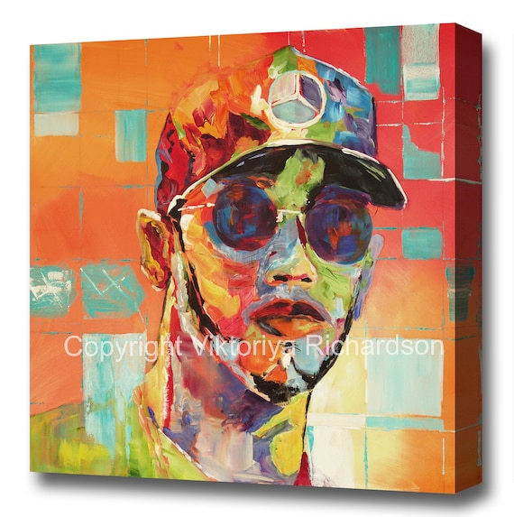 LEWIS HAMILTON Canvas Print Portrait Wall Art Street Art - Etsy