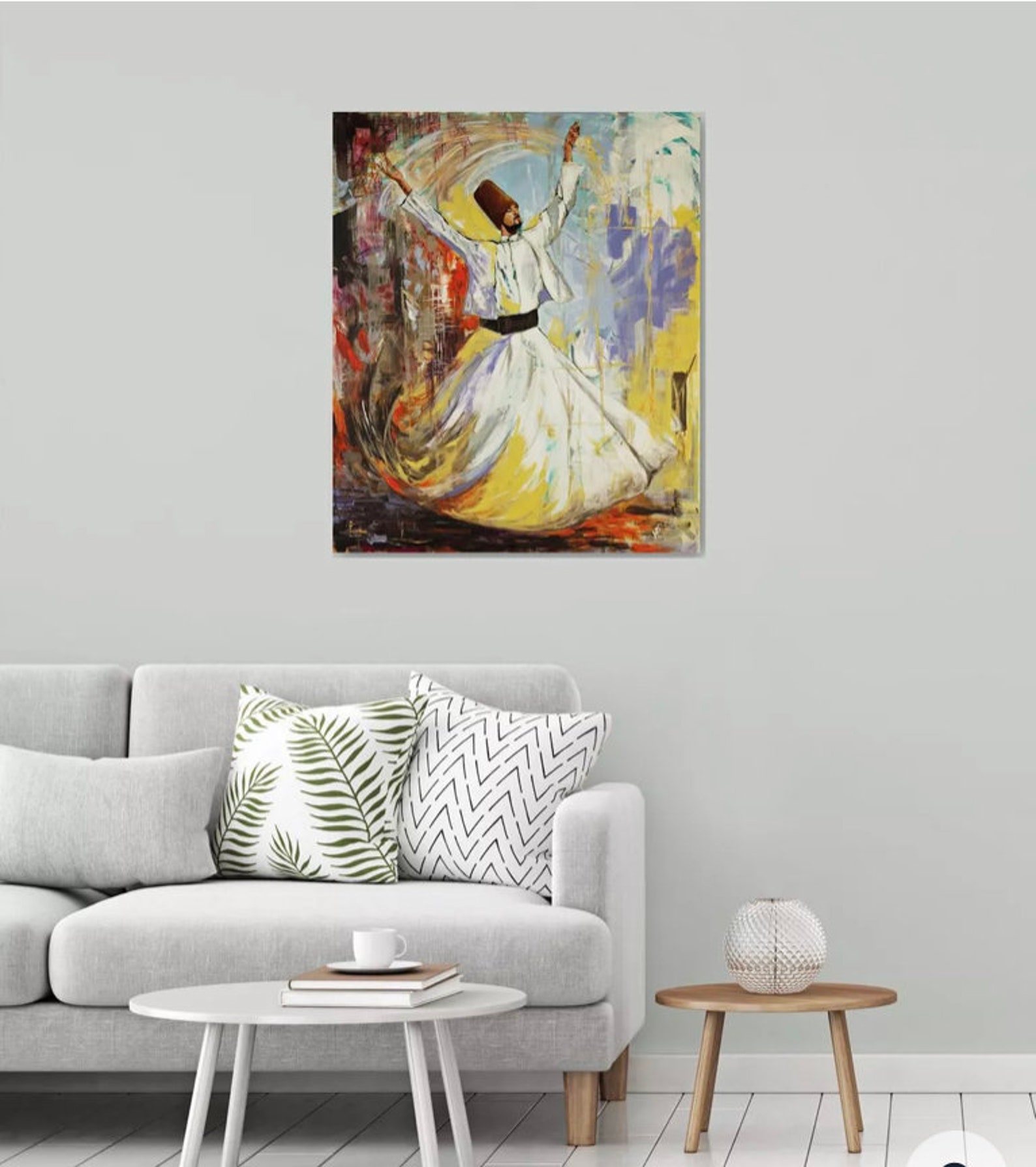 Dervish Original Painting Dancer Darvesh Islam Turkish - Etsy UK