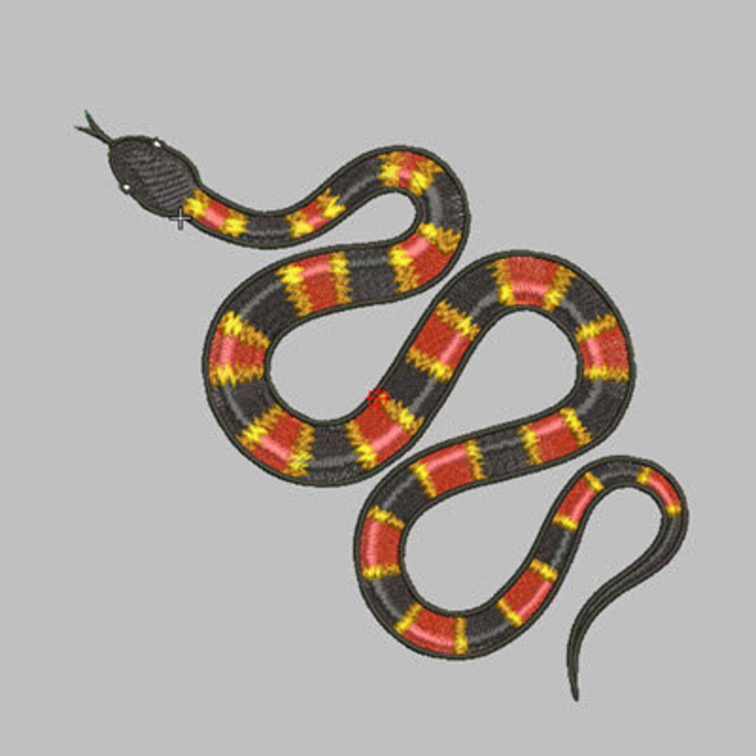 Big Red Snake Designs Machine Embroidery - Etsy