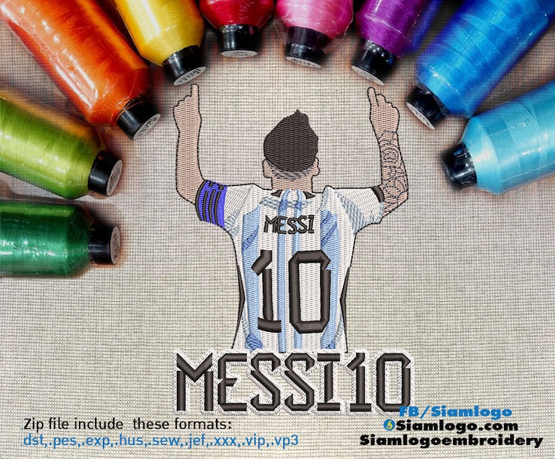 Messi_10 Designs Machine Embroidery - Etsy