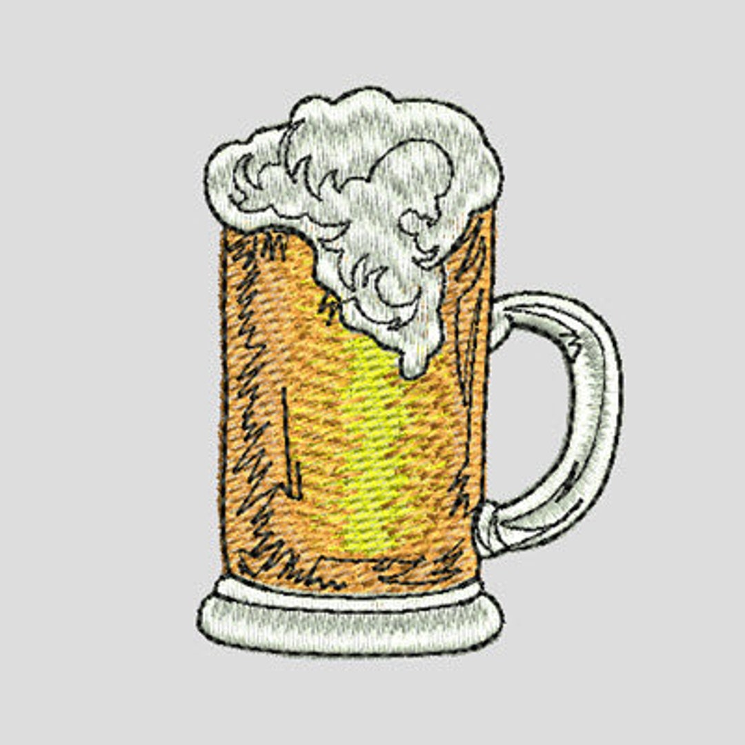 Beer Embroidery Design - Etsy