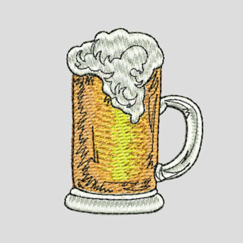 Beer Embroidery Design - Etsy