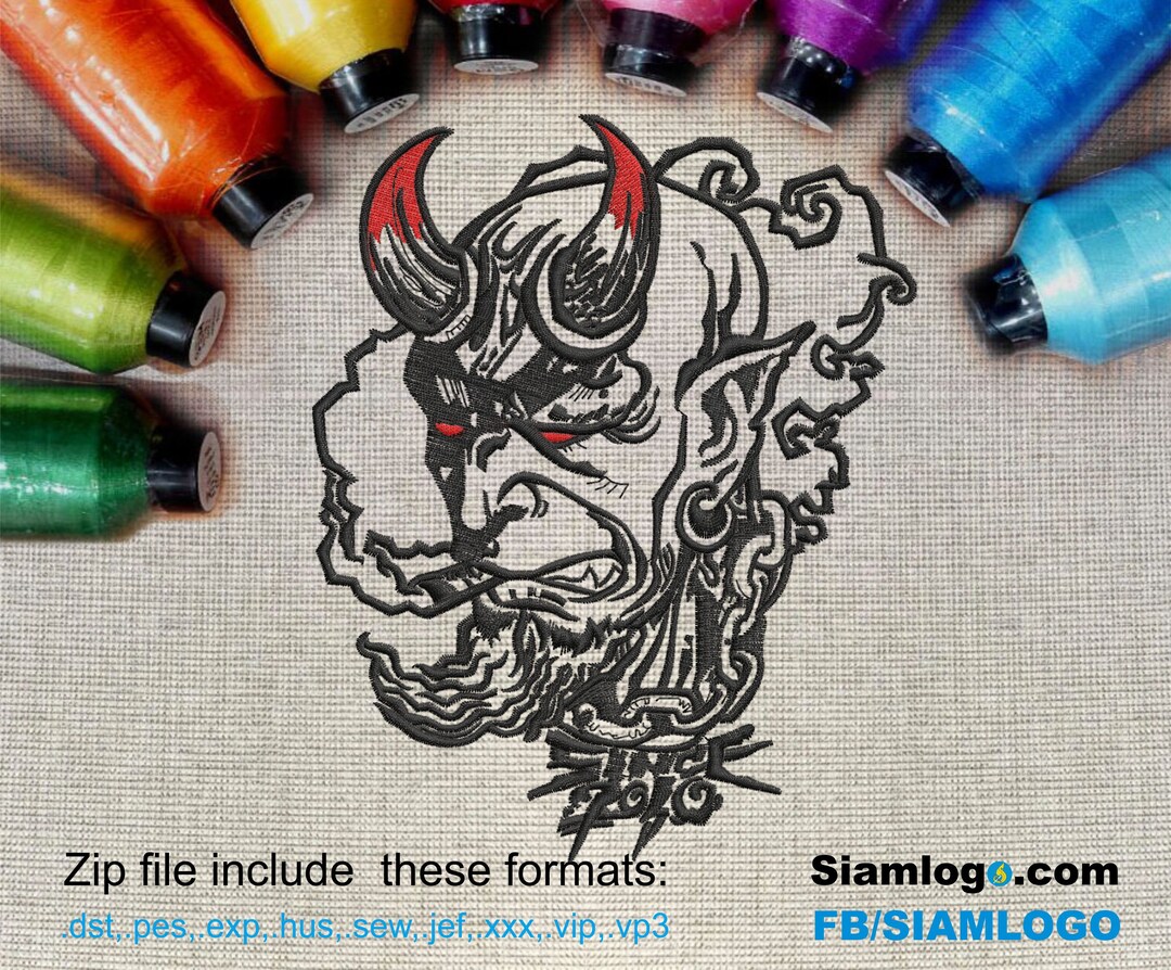 Devil_tobacco Embroidery Machine Design - Etsy