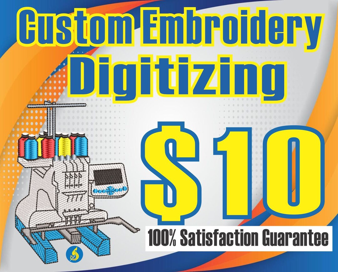 Custom Machine Embroidery Digitizing Services, Your Logo Digitized. - Etsy