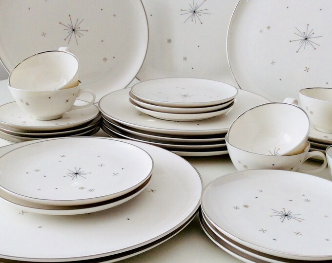 Mid Century Modern Atomic Star Evening Star Dish Set Dinnerware ...