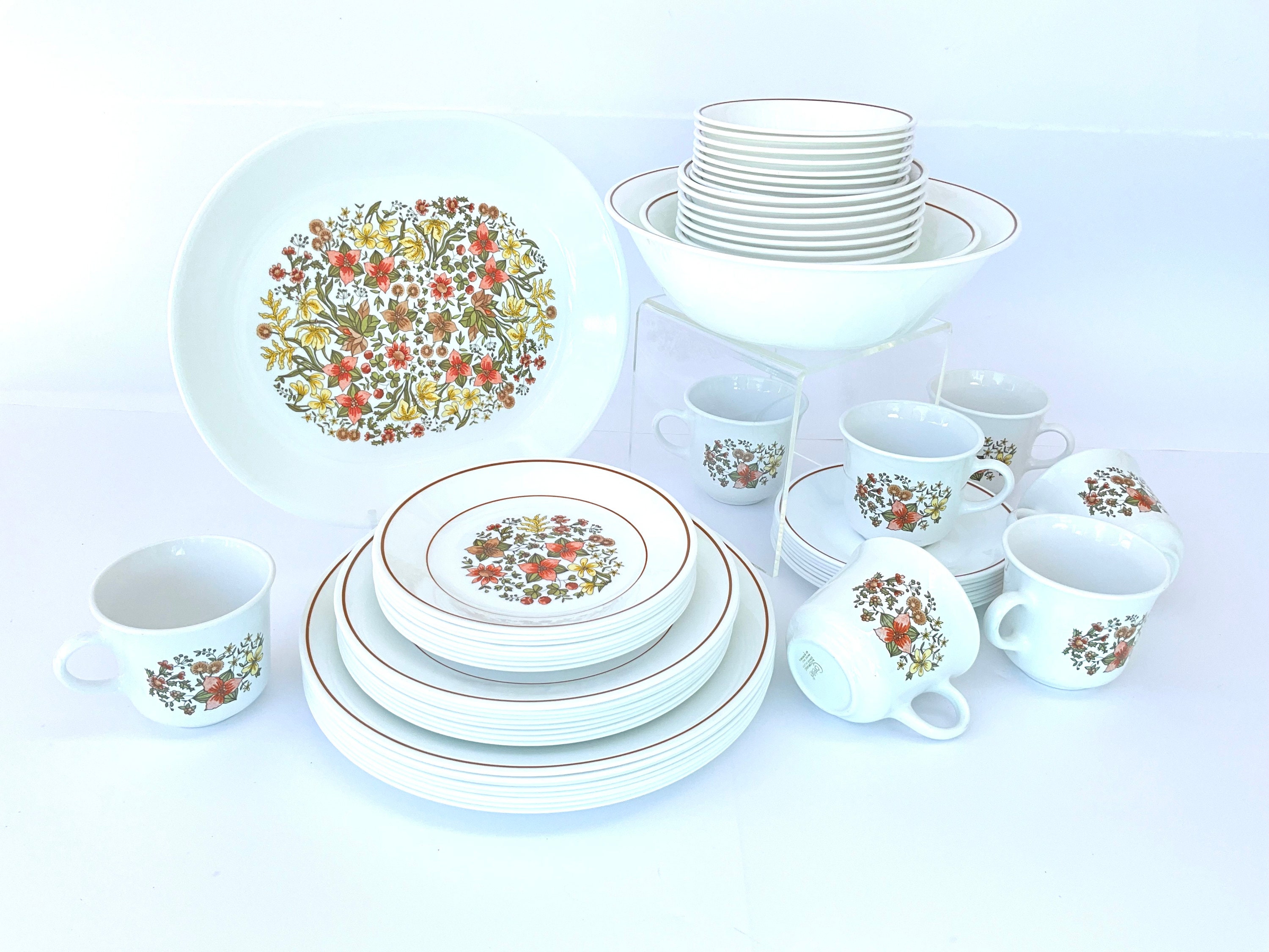 Corelle Indian Summer Dinnerware 58 Pcs 1970s Retro Kitchen - Etsy