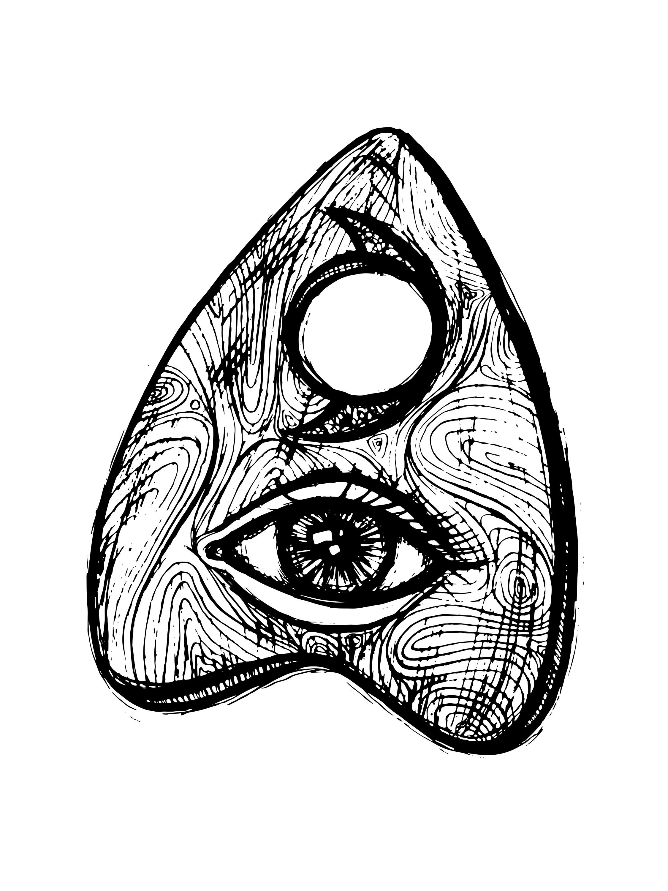 Ouija Board Planchette Print Out