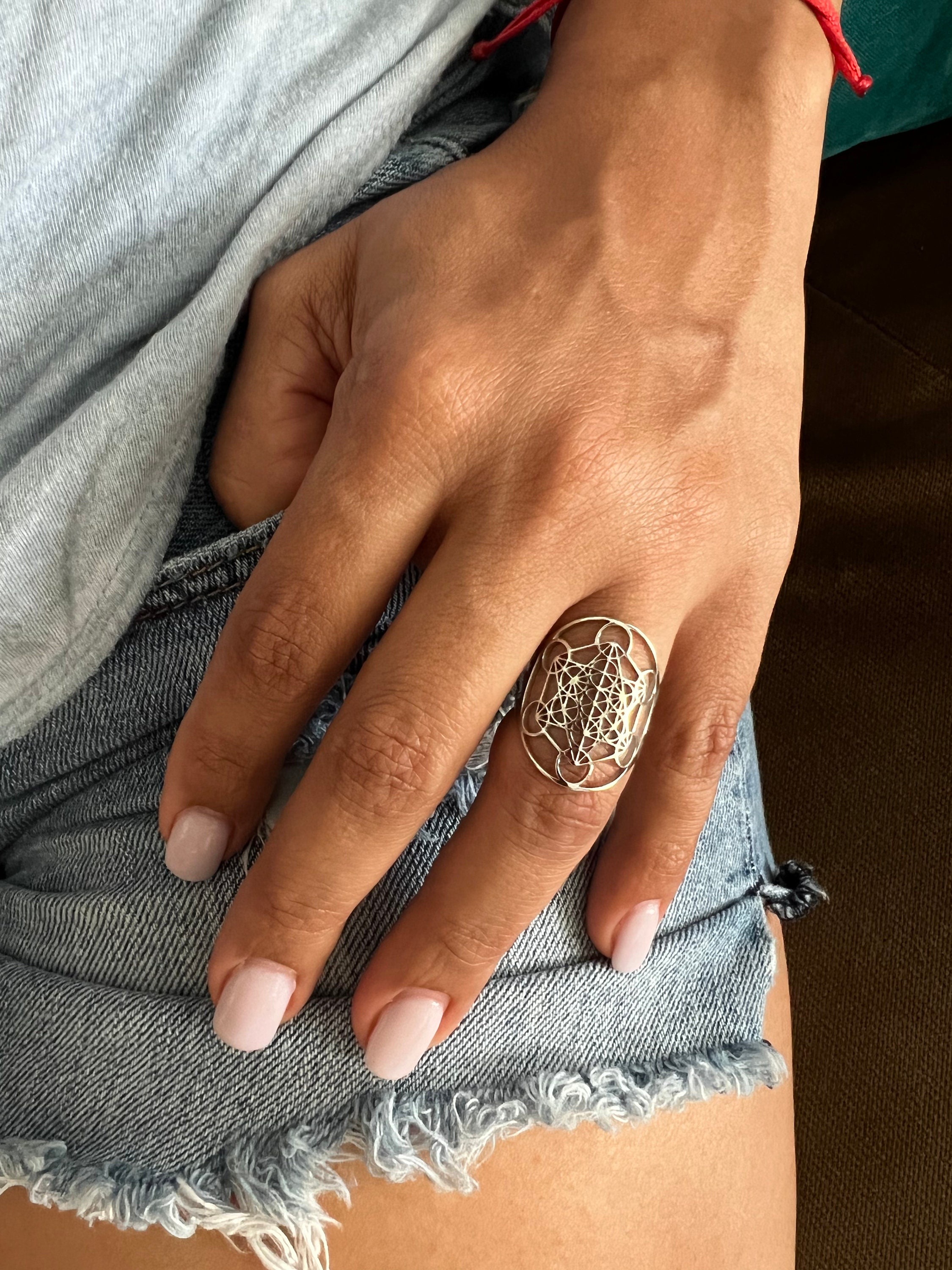 Archangel Metatrons Cube Ring - Etsy