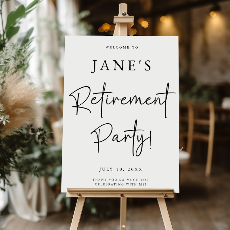 Retirement Template Signs - Etsy UK