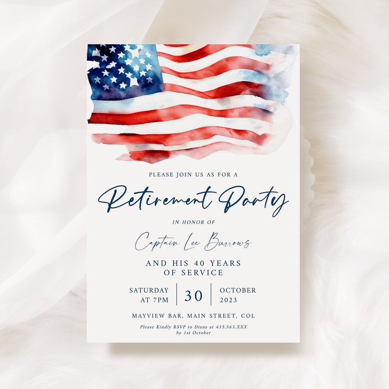 Army Retirement Invitation - Etsy