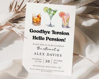 Funny Retirement Invitation Modern & Simple Retirement Party Invite ...