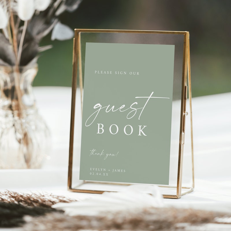 Lavender Guest Book - Etsy