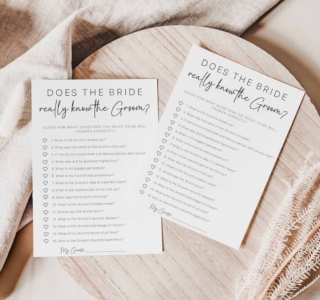 How Well Does the Bride Know the Groom, Does the Bride Really Know the ...