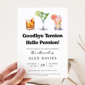 Funny Retirement Invitation Modern & Simple Retirement Party Invite ...