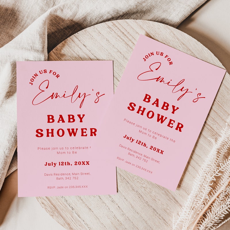 Red Baby Shower - Etsy