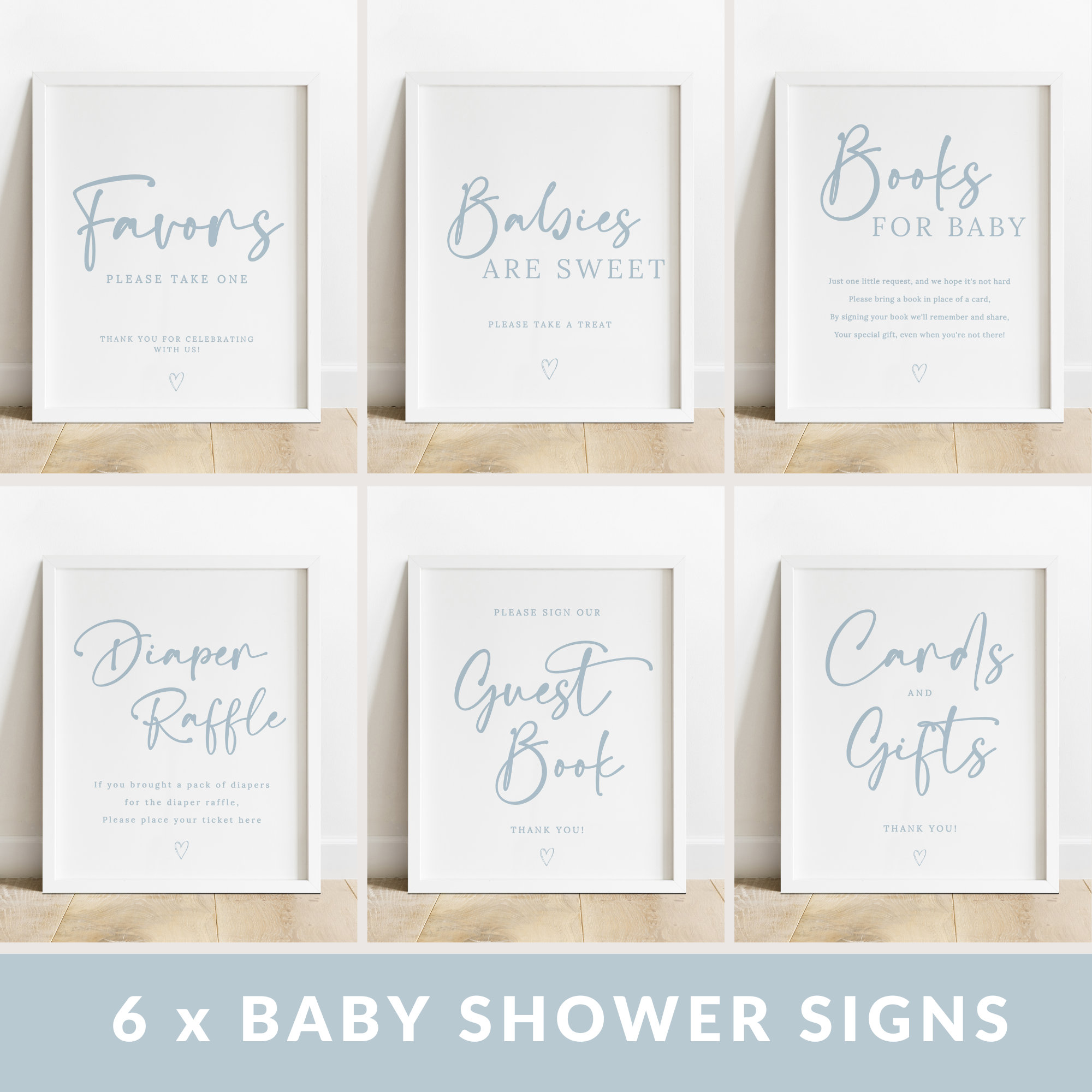Light Blue Baby Shower Table Sign Template | Blue Boy Baby Shower ...
