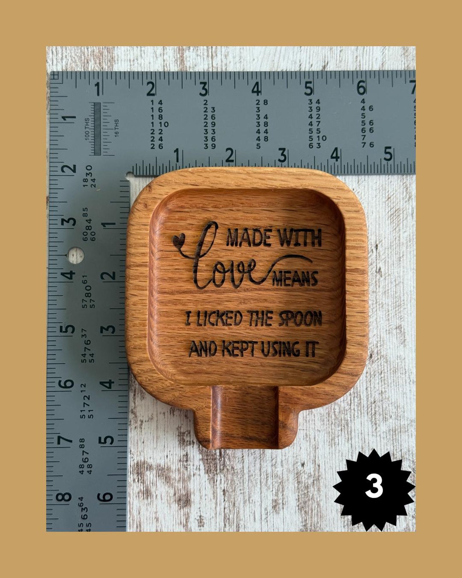 Funny Wooden Spoon Rest - "licked the Spoon" Engraved Kitchen Decor ...