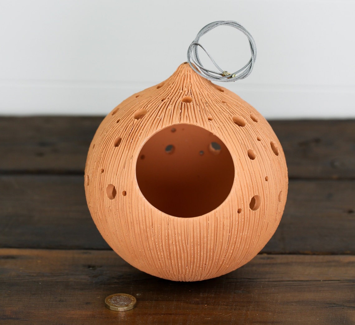 Handmade Terracotta Sphere Hanging Plant Pot Orchid Pot Garden - Etsy UK