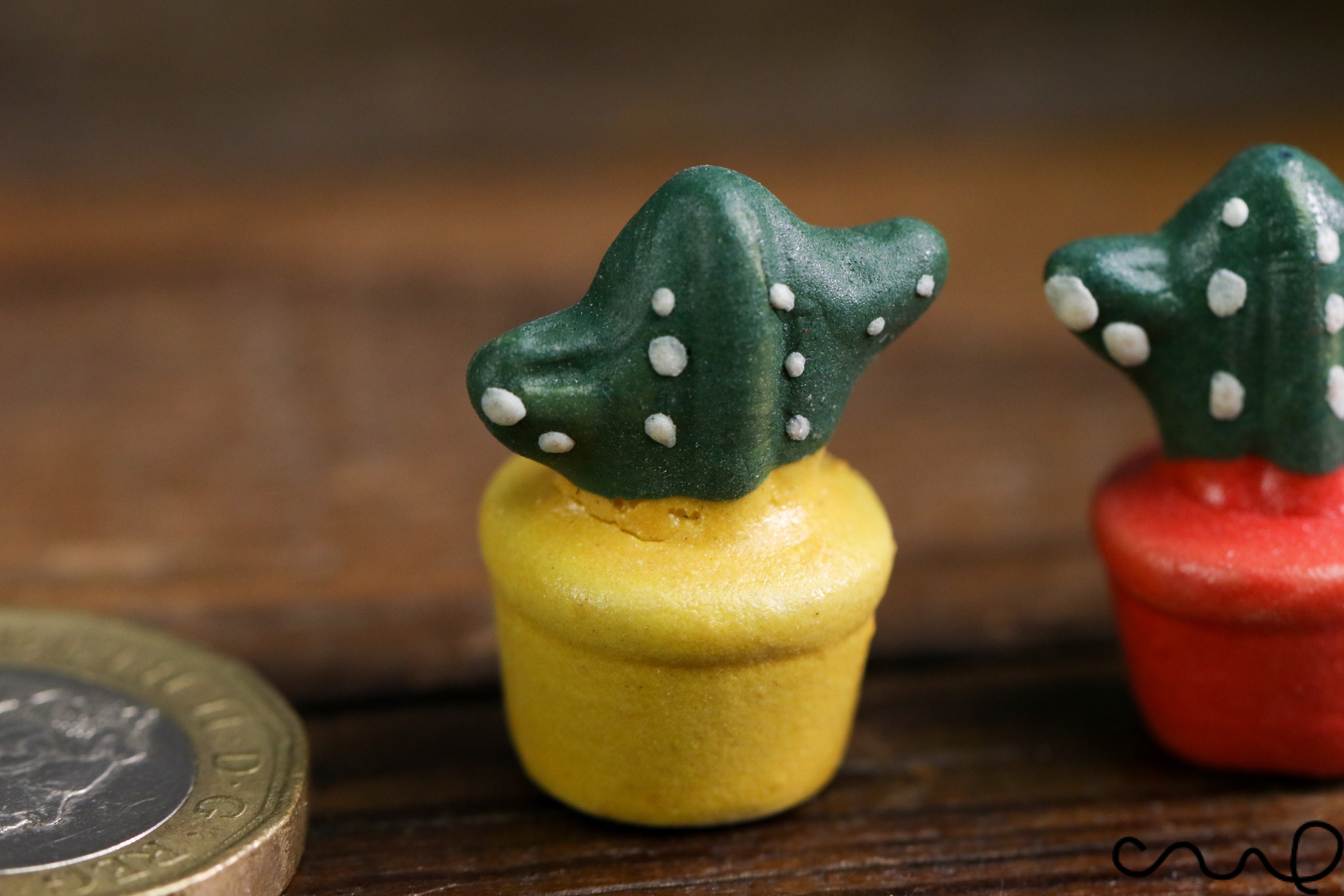 Hand Painted 3 Ceramic Cacti Cactus Set Cute Figurines - Etsy