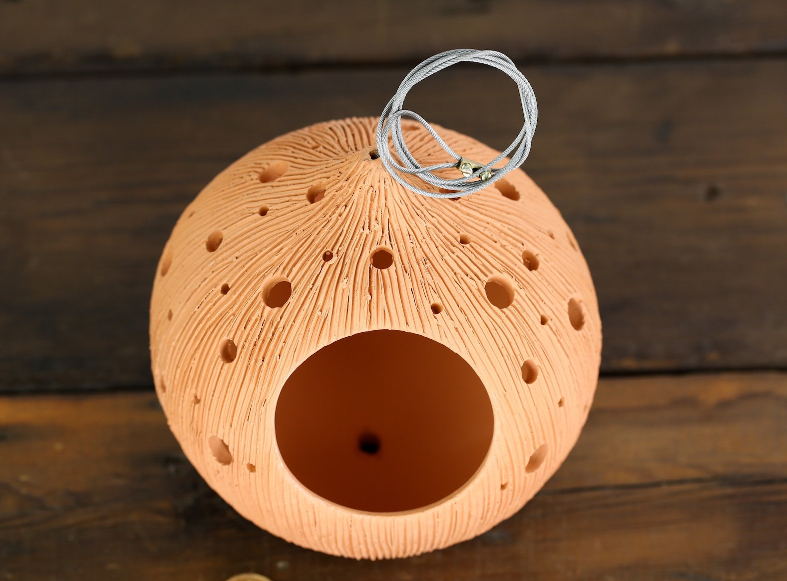 Handmade Terracotta Sphere Hanging Plant Pot Orchid Pot Garden - Etsy UK
