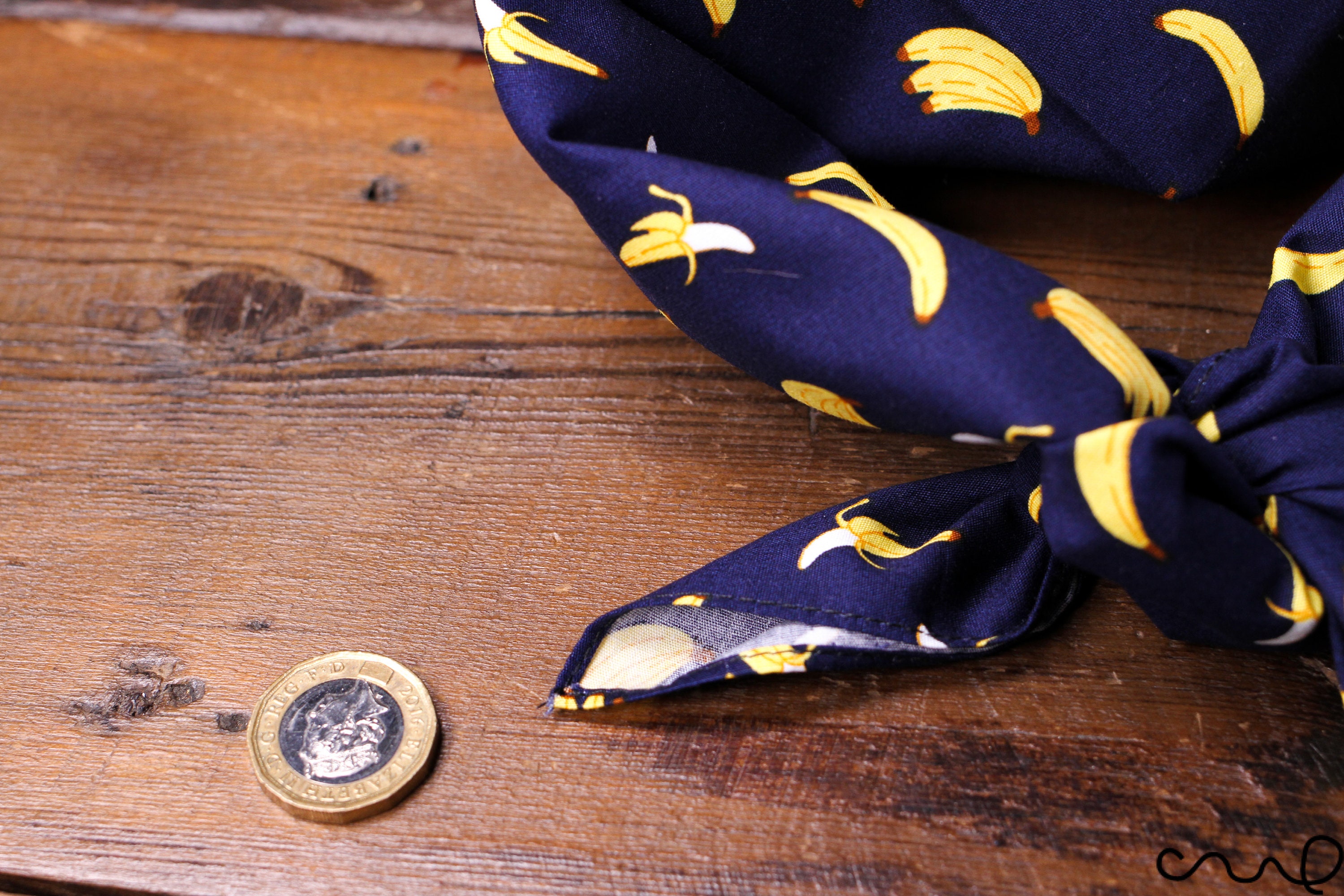 Handmade Cotton Navy Banana Bandana Retro Vintage Chic Unique | Etsy