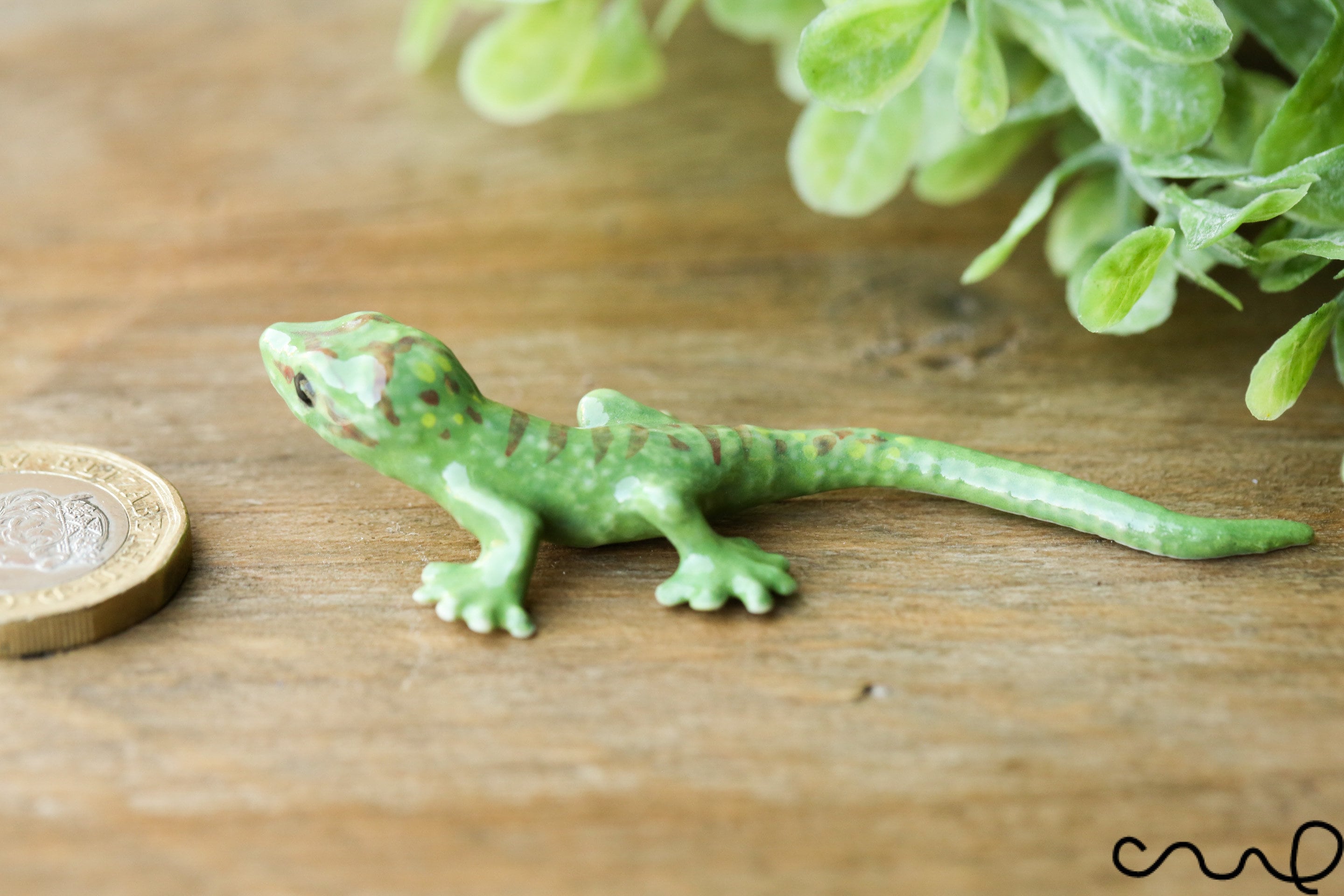 Handmade Green Ceramic Lizard Animal Figurine Pottery Ornament - Etsy