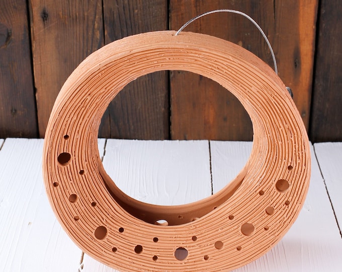 Handmade Terracotta Hoop Loop Hanging Plant Pot Orchid Gardening ...