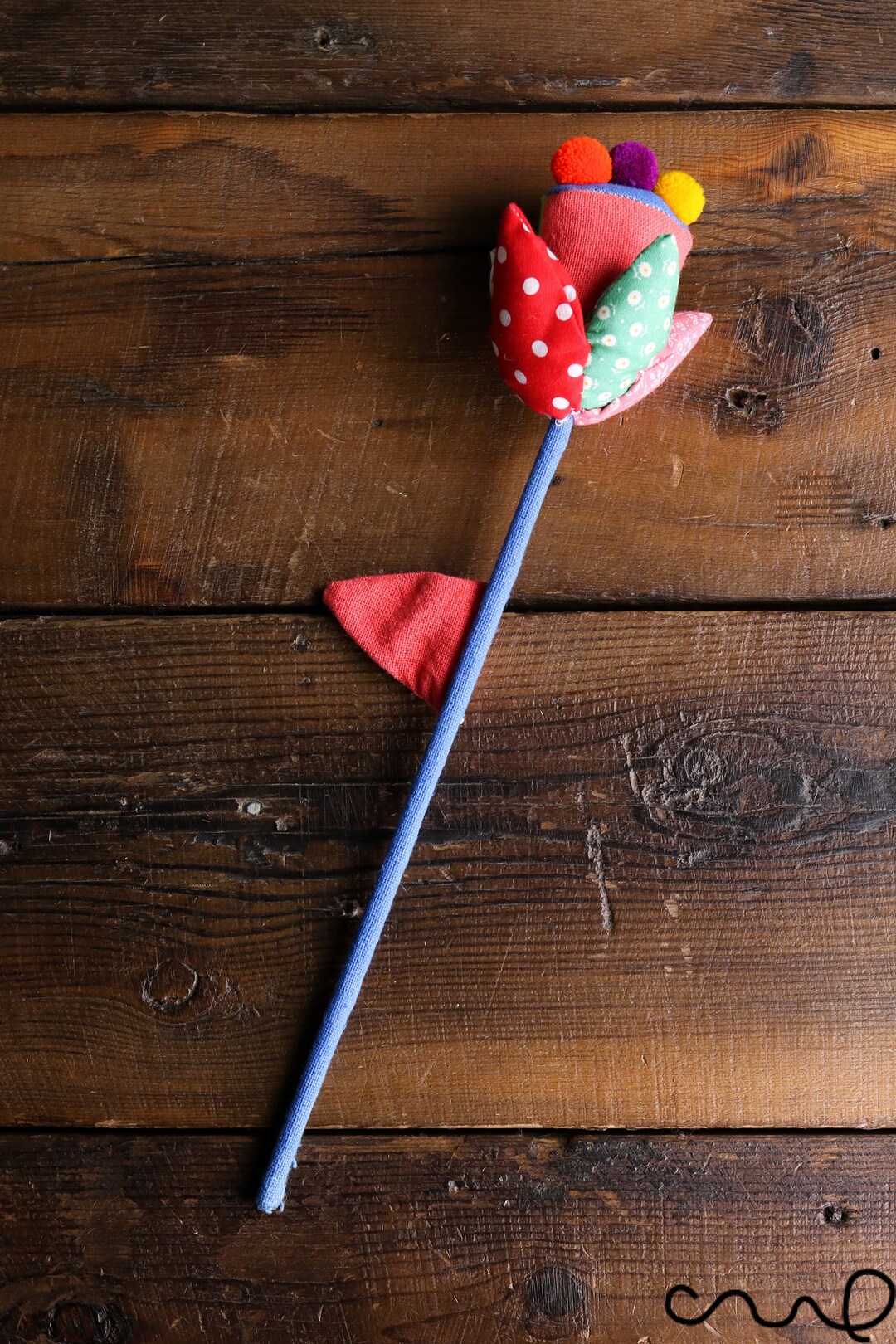 Handmade Fairy Wand Artificial Flower Single Stem Fabric Stuffed Flower ...