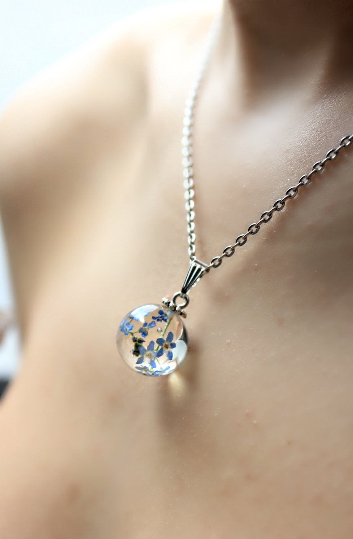 Pendant Balloon With Forget-me-nots Pendant Sphere With Forget-me-nots ...