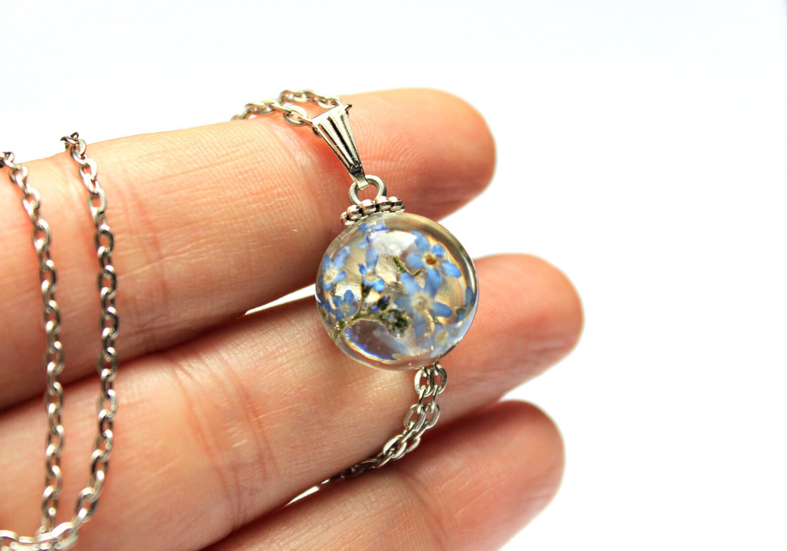 Pendant Balloon With Forget-me-nots Pendant Sphere With Forget-me-nots ...