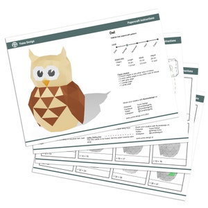 Owl 3D Papercraft || DIY Paper Sculpture || Paper Model Pattern || Do ...