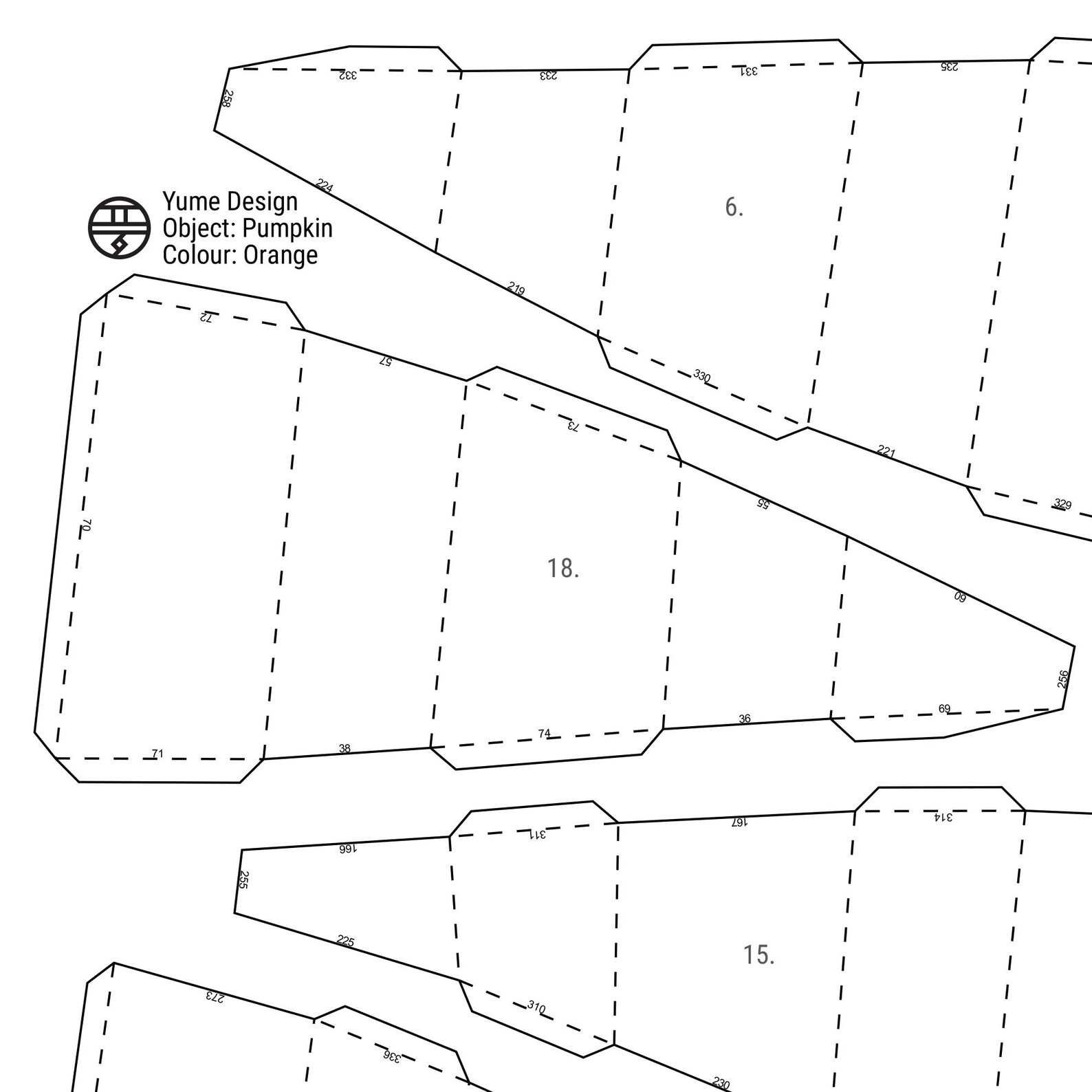 Pumpkin 3D Papercraft DIY Paper Sculpture Paper Model Pattern Do It ...