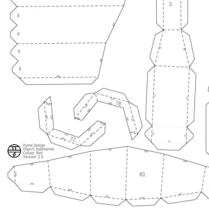Yellow Submarine Papercraft Pattern | Hobby for Adults | Kids Bedroom ...