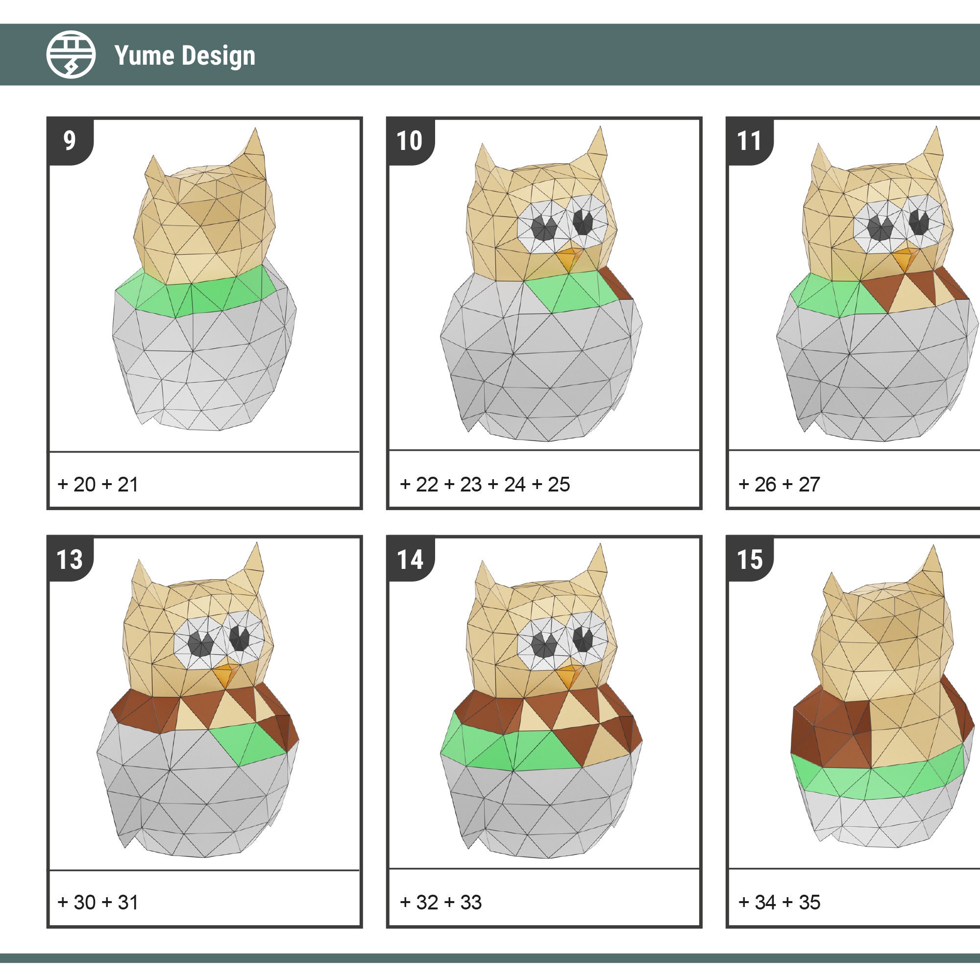 Owl 3D Papercraft DIY Paper Sculpture Paper Model - Etsy Australia