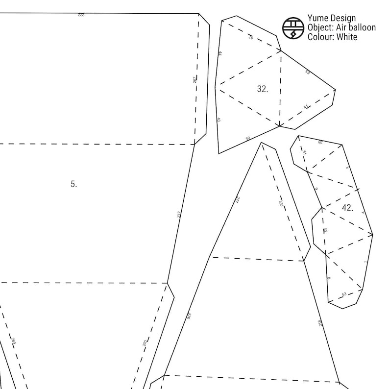 Air Balloon 3D Papercraft | DIY Paper Sculpture | Paper Model Pattern ...