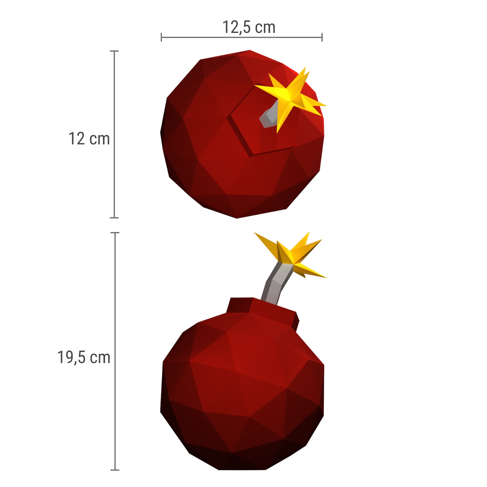 Bomb 3D Papercraft DIY Paper Sculpture Paper Model Pattern Do It ...
