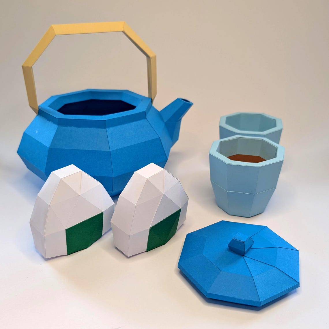 Sushi and Tea Papercraft Set | Kawaii Cute DIY Pattern | SVG & PDF ...