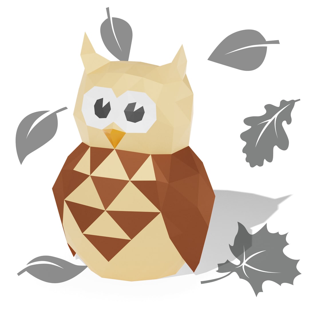 Owl 3D Papercraft || DIY Paper Sculpture || Paper Model Pattern || Do ...