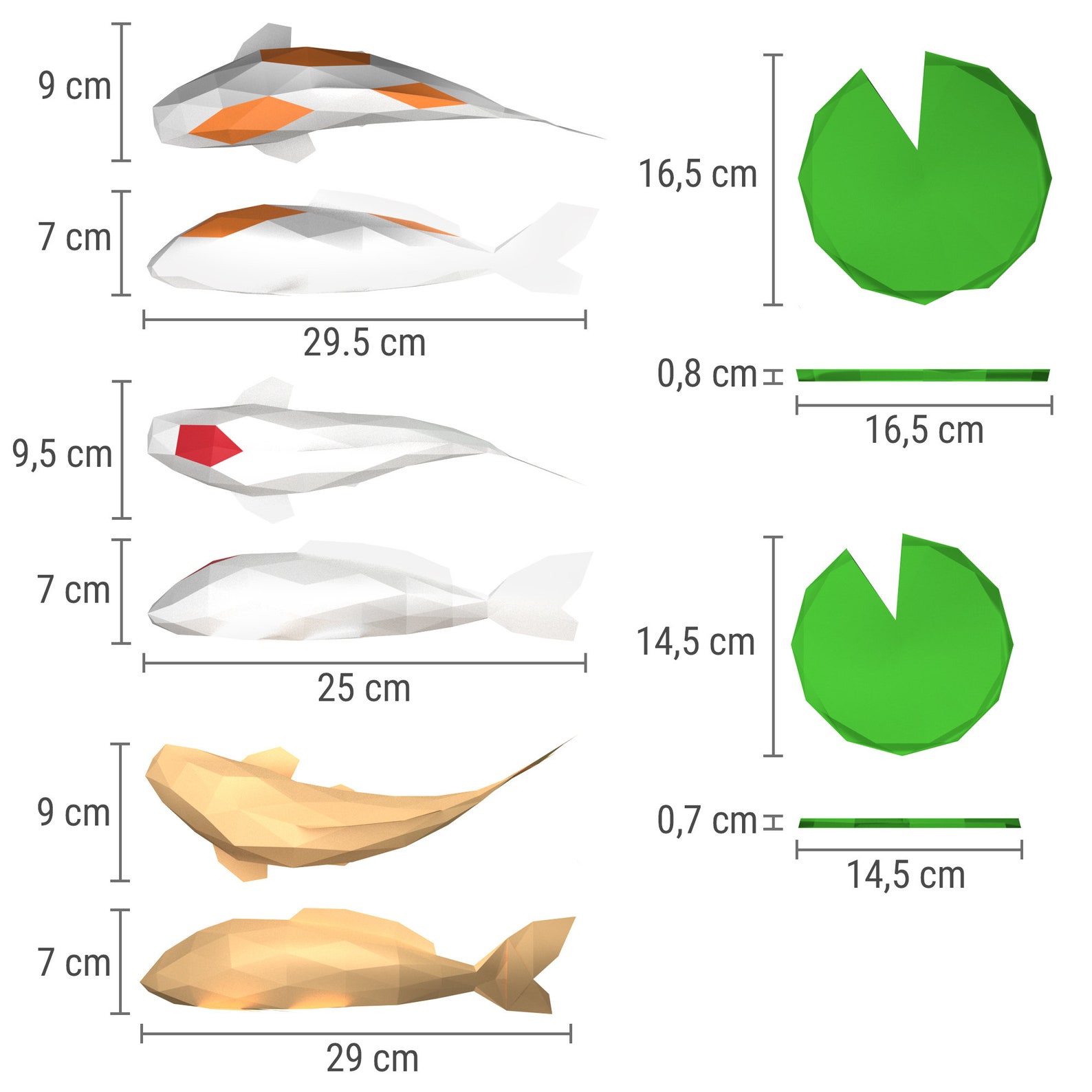 Koi Pond 3D Papercraft || DIY Paper Sculpture || Paper Model Pattern ...