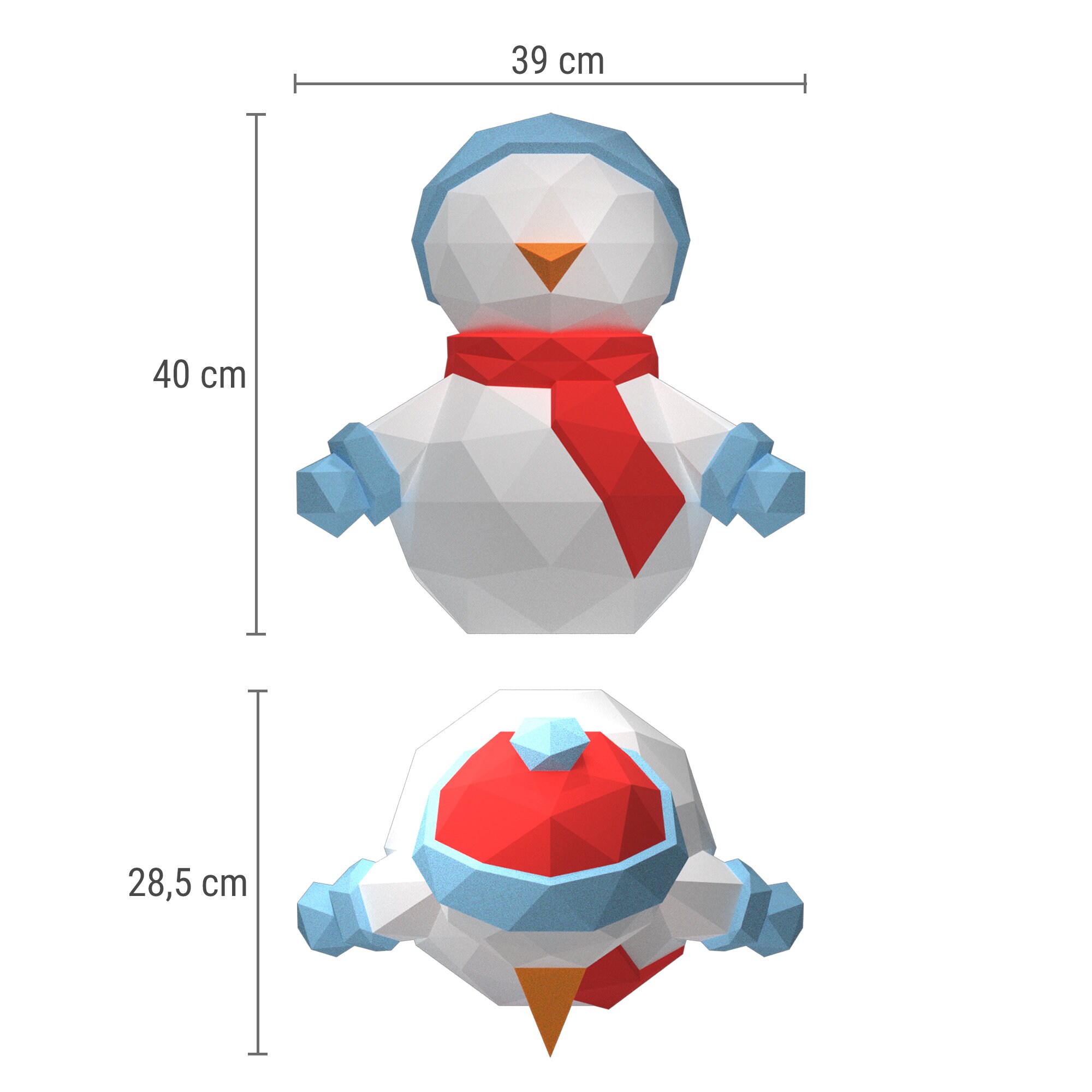 Snowman 3D Papercraft || DIY Paper Sculpture || Paper Model Pattern ...