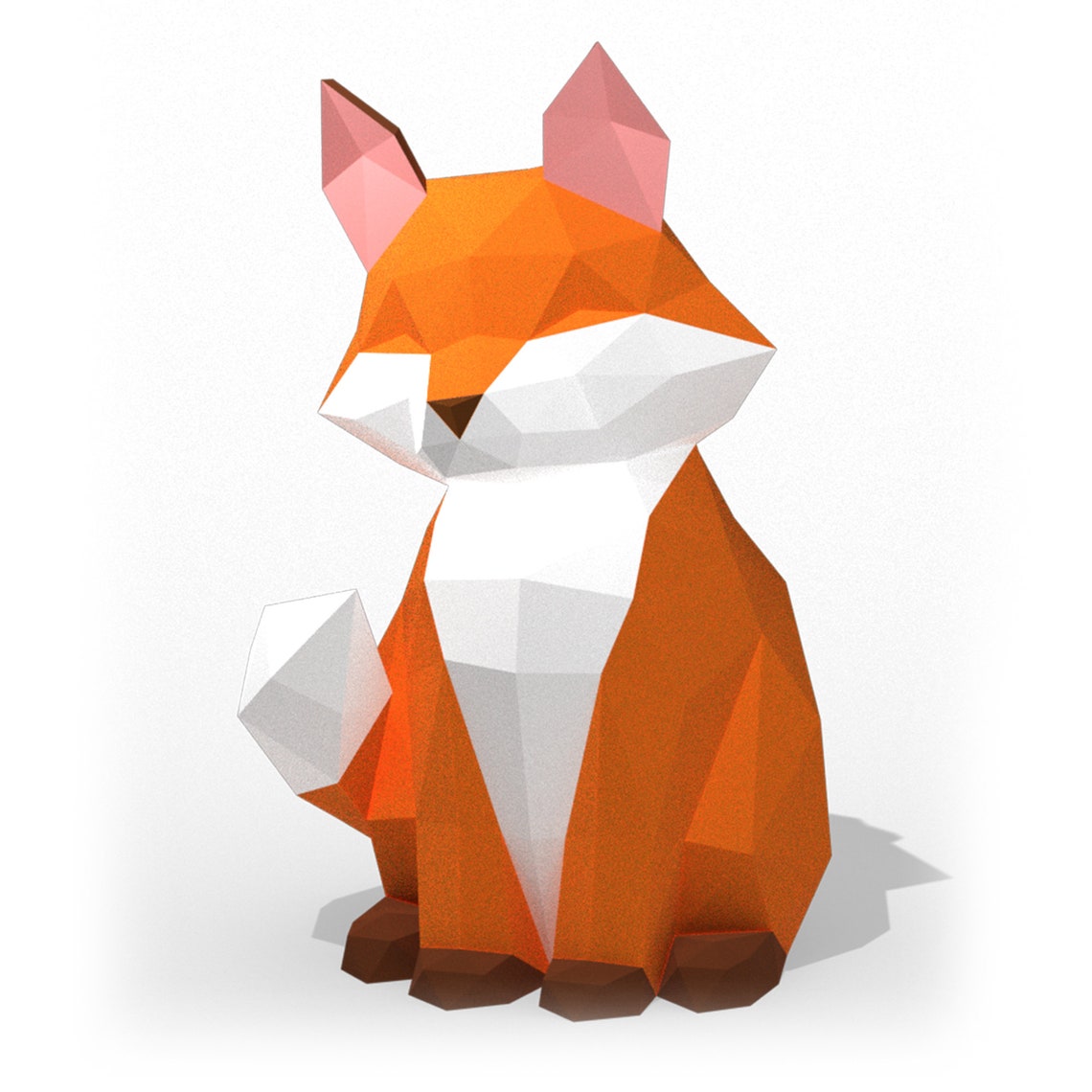 Fox 3D Papercraft DIY Paper Sculpture Paper Model - Etsy