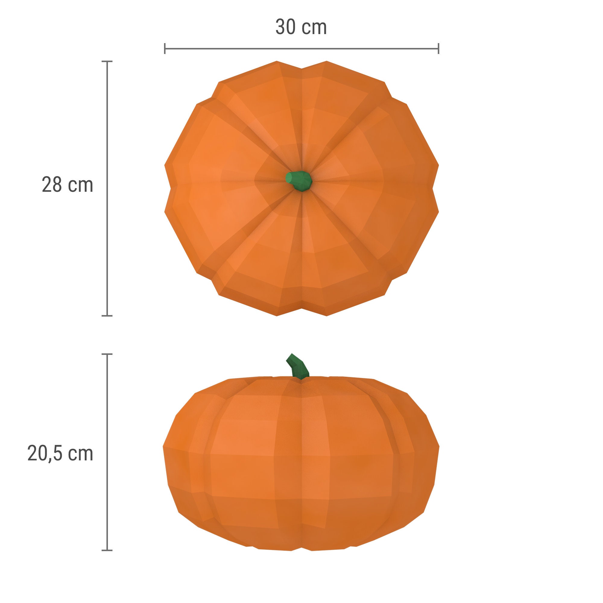 Pumpkin 3D Papercraft DIY Paper Sculpture Paper Model Pattern Do It ...