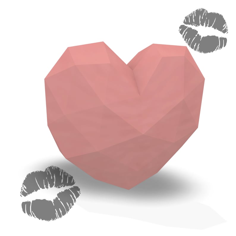 Heart 3D Papercraft DIY Paper Sculpture Paper Model - Etsy