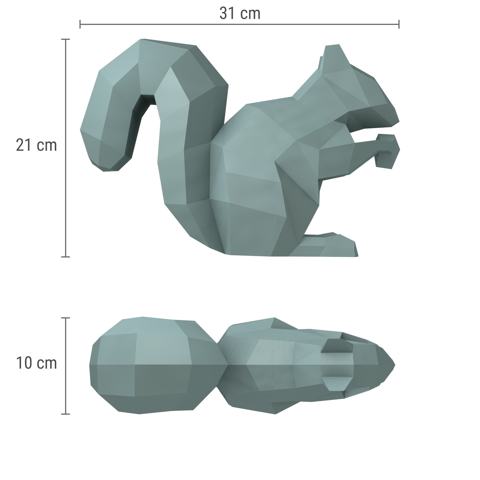 Squirrel 3D Papercraft DIY Paper Sculpture Paper Model Pattern Do It ...