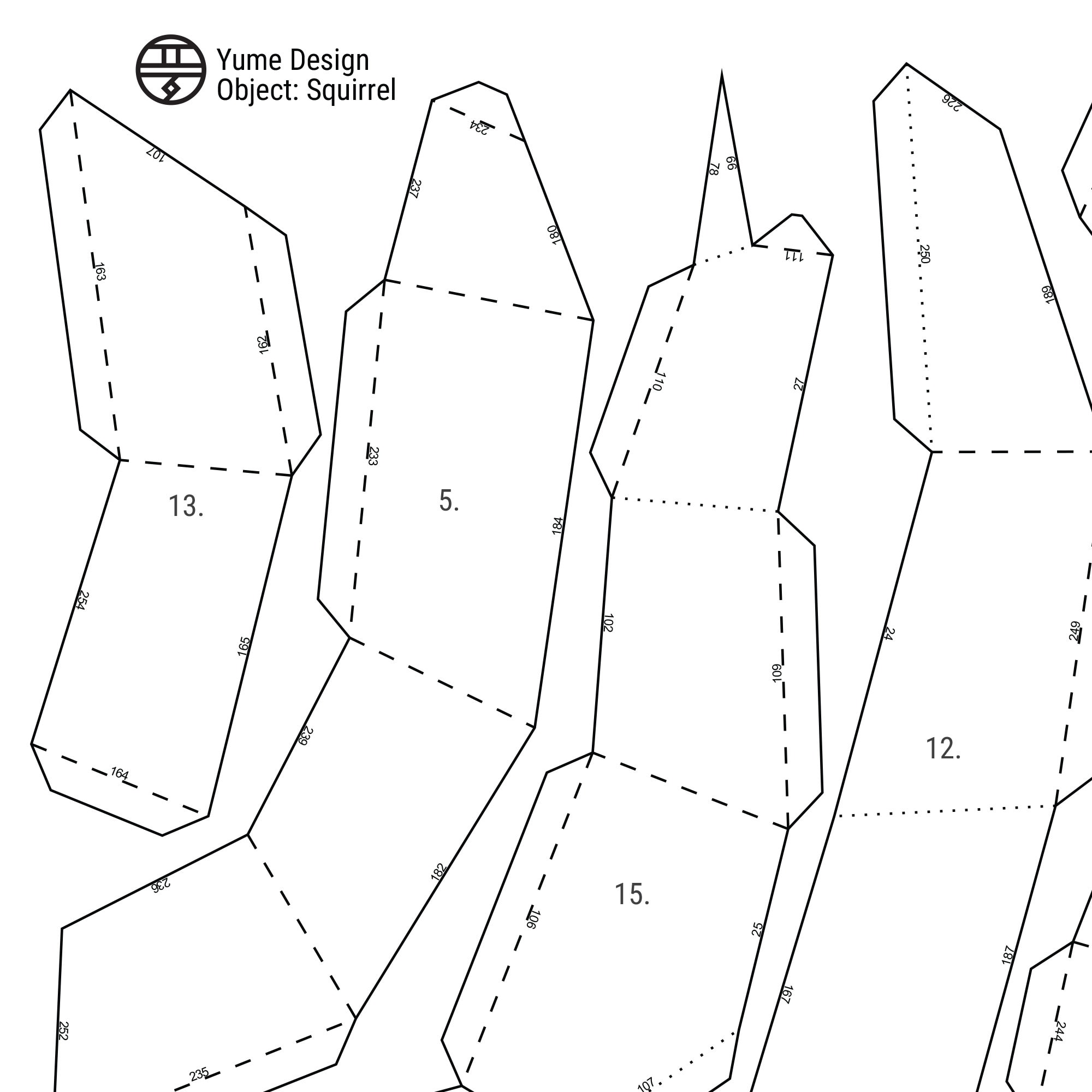 Squirrel 3D Papercraft DIY Paper Sculpture Paper Model Pattern Do It ...