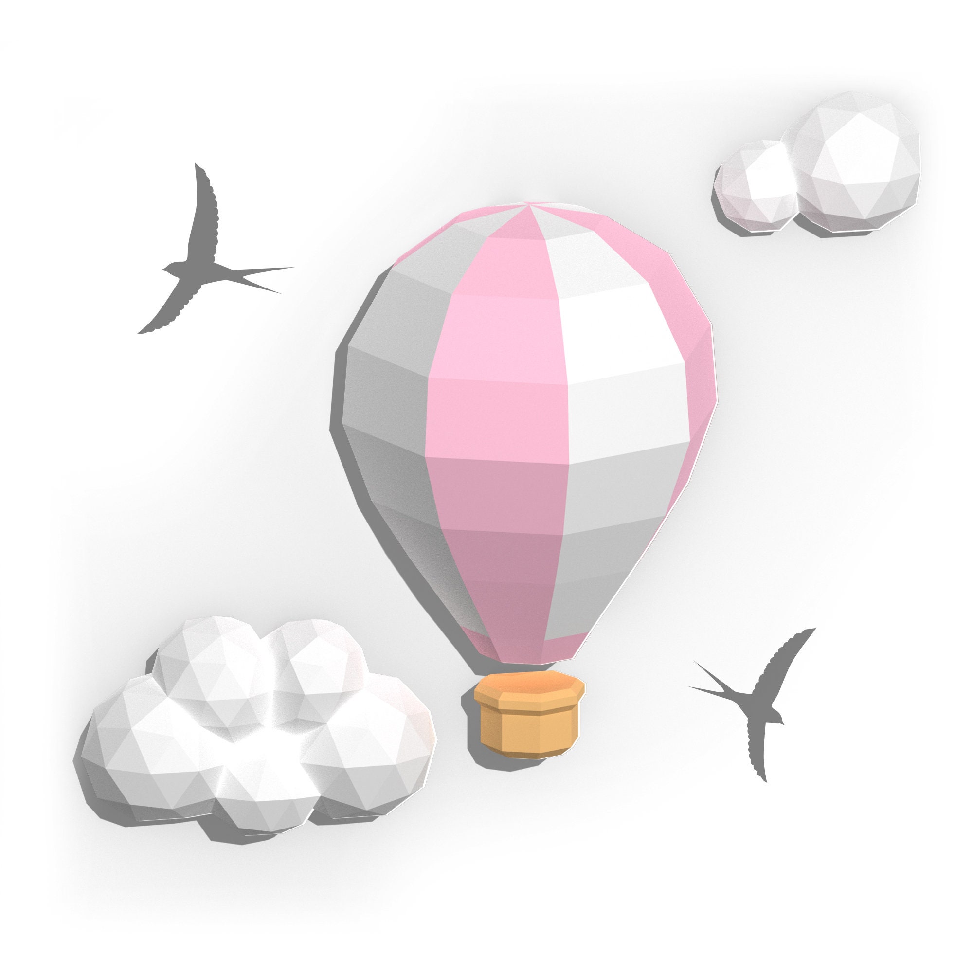 Air Balloon 3D Papercraft | DIY Paper Sculpture | Paper Model Pattern ...