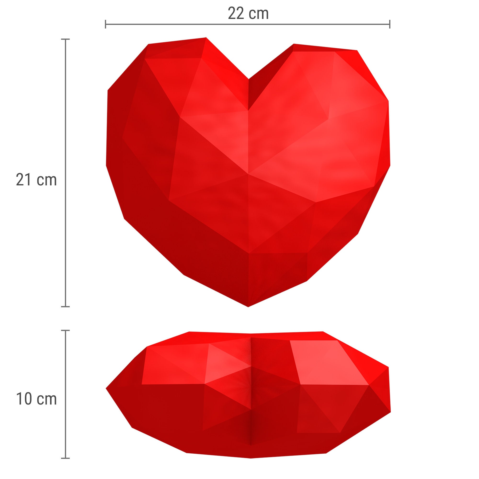 Heart 3D Papercraft DIY Paper Sculpture Paper Model Pattern Do It ...